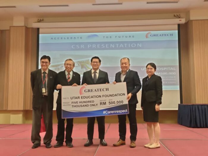 Greatech | Donation of RM500,000.00 from GREATECH to UTAR Hospital